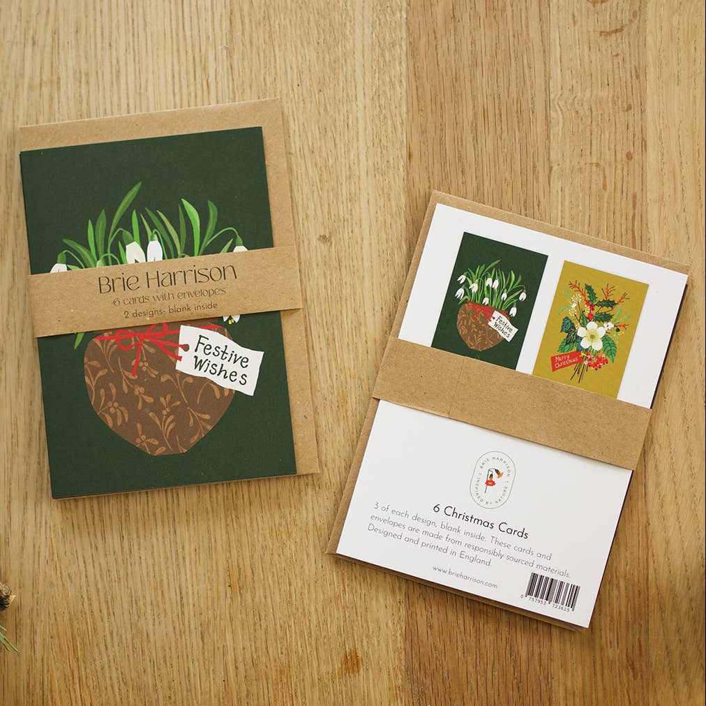 Brie Harrison Christmas Greetings Card Pack– Albert & Moo
